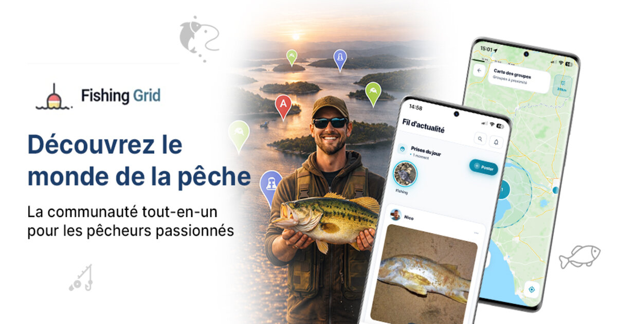 Fishing Grid · Appli de pêche gratuite iOS & Android
